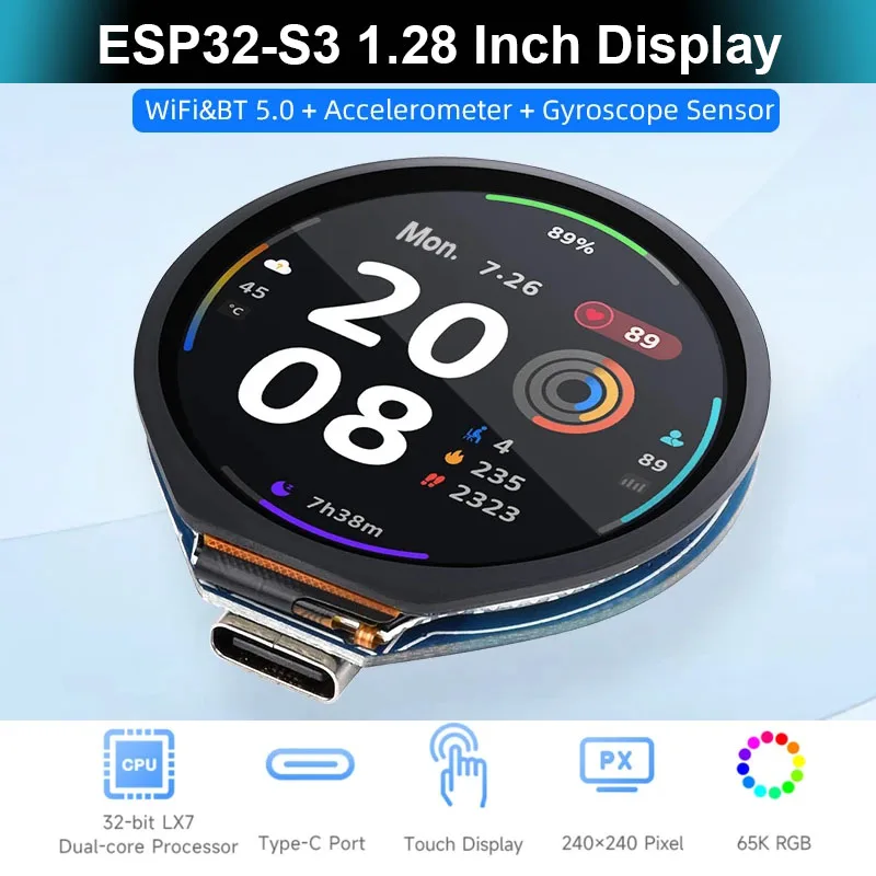 Placa-de-desenvolvimento-com-tela-sens-vel-ao-toque-redonda-LCD ...