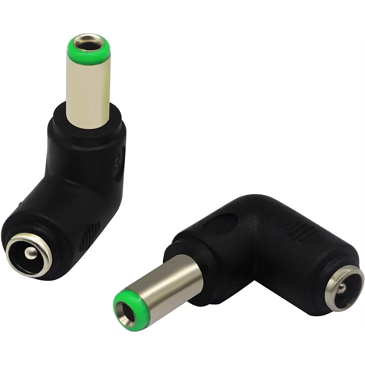 2pack DC 6.3x3.0mm Male 90 Degree Angle to DC5.5x2.1mm Female Adapter ...