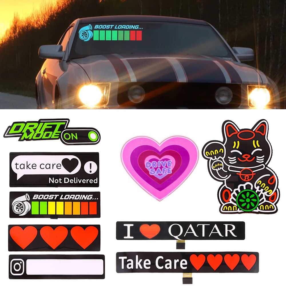 Windshield-Electric-Lucky-Cat-Luminous-Car-Window-Sticker-Auto-Moto ...