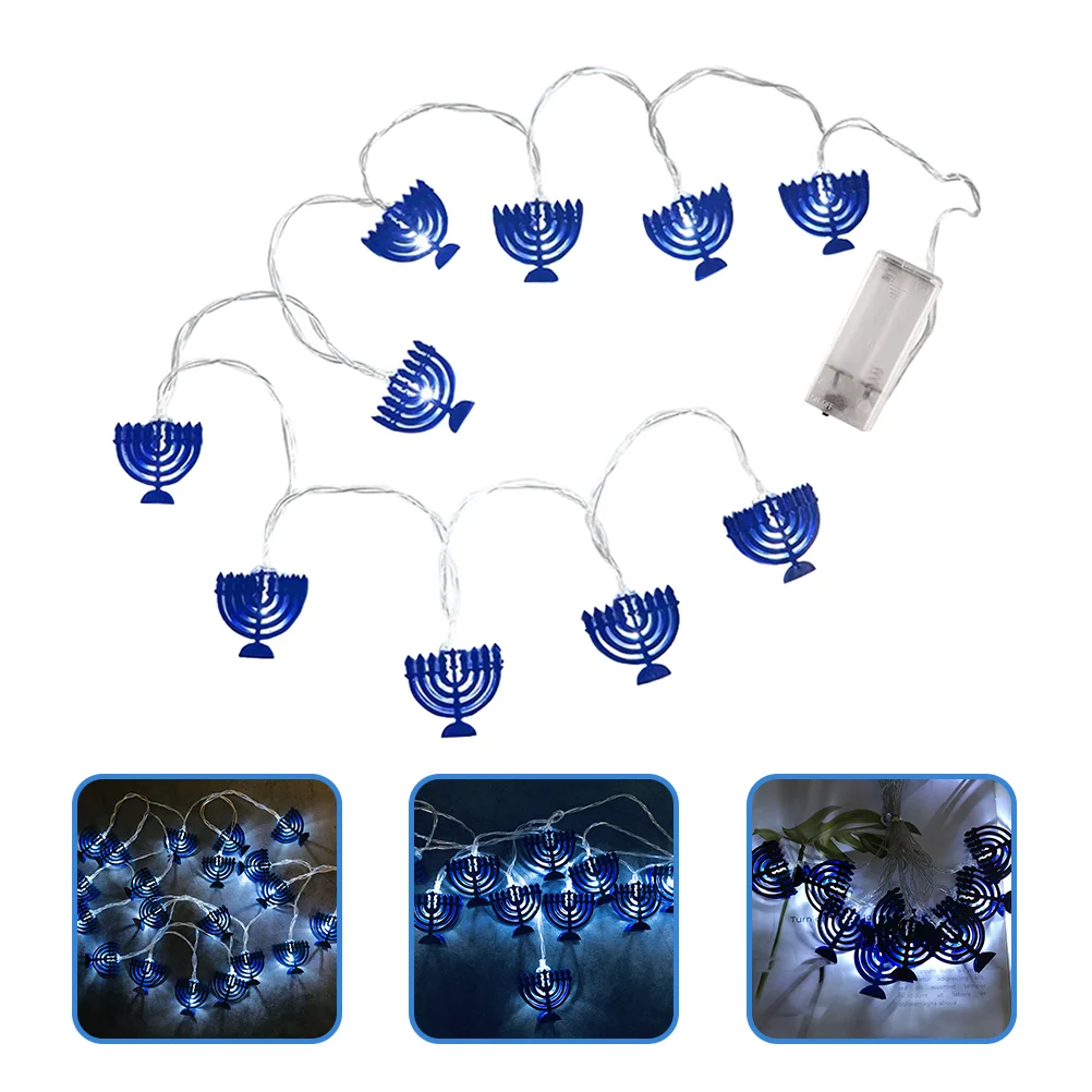 Nine-Candlestick-String-Lights-Hanukkah-Ornaments-Tree-Mini-Operated ...