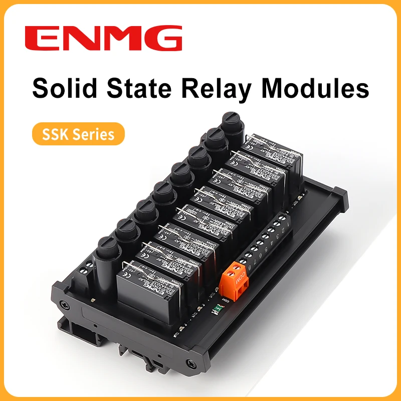 ENMG DC screw 2 4 6 8 10 12 16-Way Solid State Relay Module RT-SSK Non ...