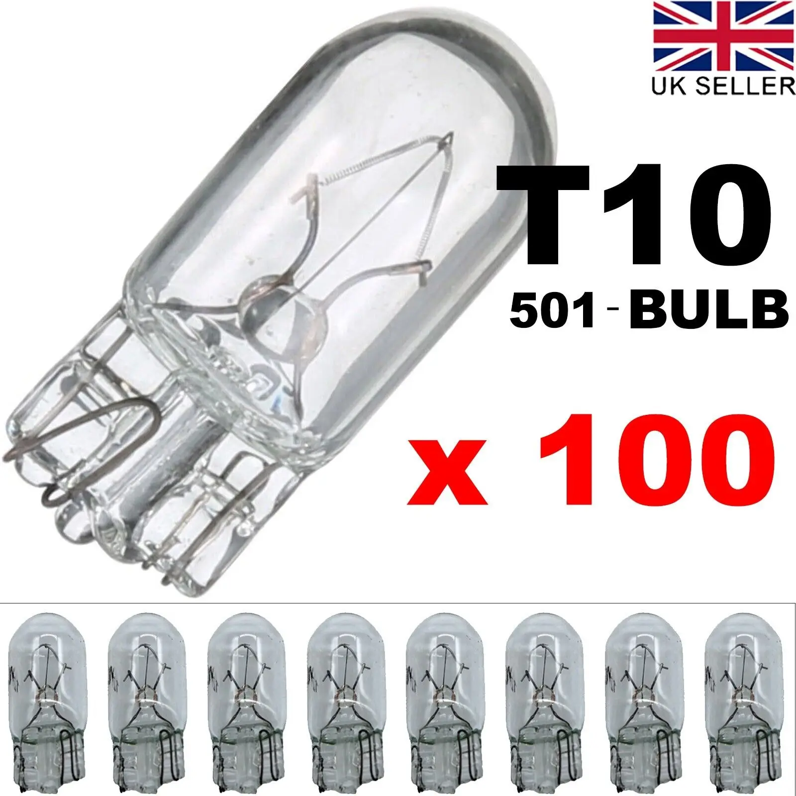 Side Light Bulbs Car 12 Pcs 501 W5W Car Capless Sidelight T10 Halogen ...