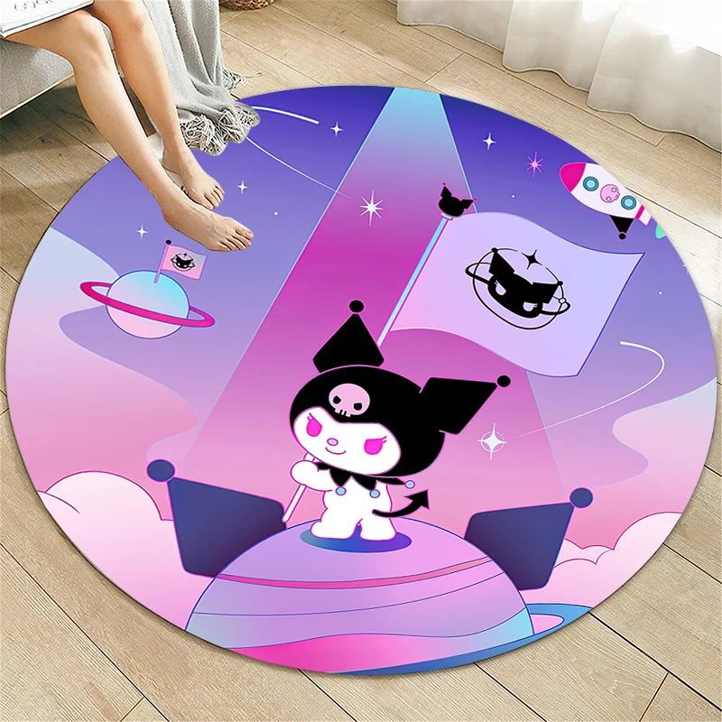 Kuromi-Cartoon-HD-Printed-Round-Carpet-for-Living-Room-Rugs-Camping ...