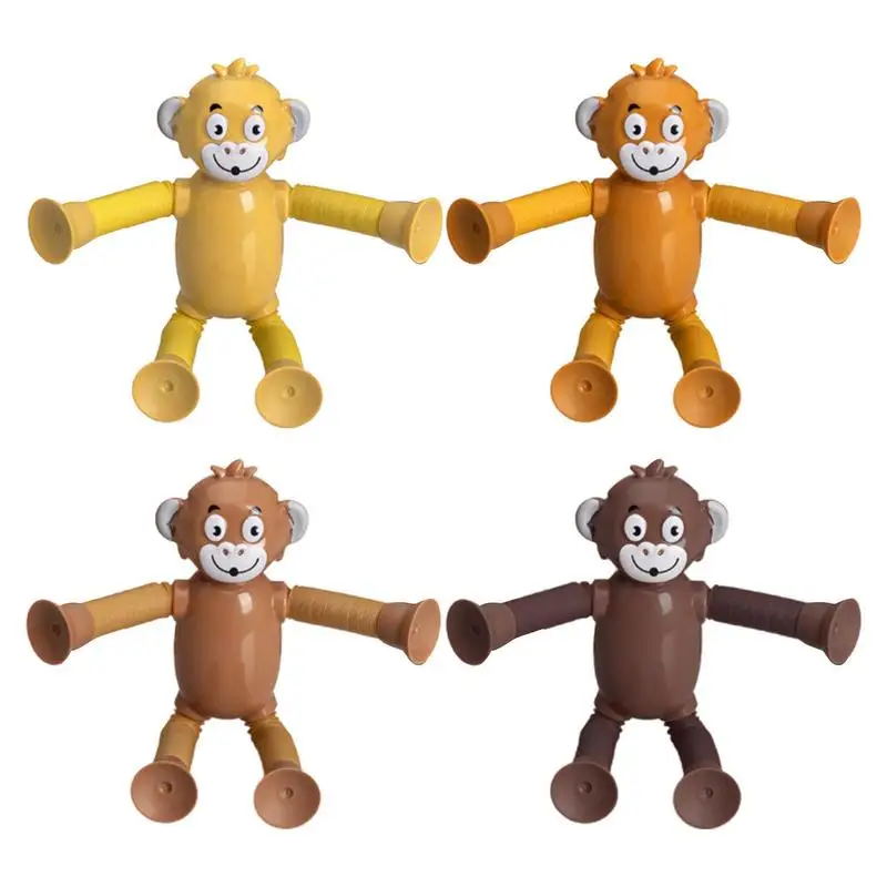 1pcs-Cartoon-Suction-Cup-Telescopic-Tube-Monkey-Toys-Variety-Shape ...
