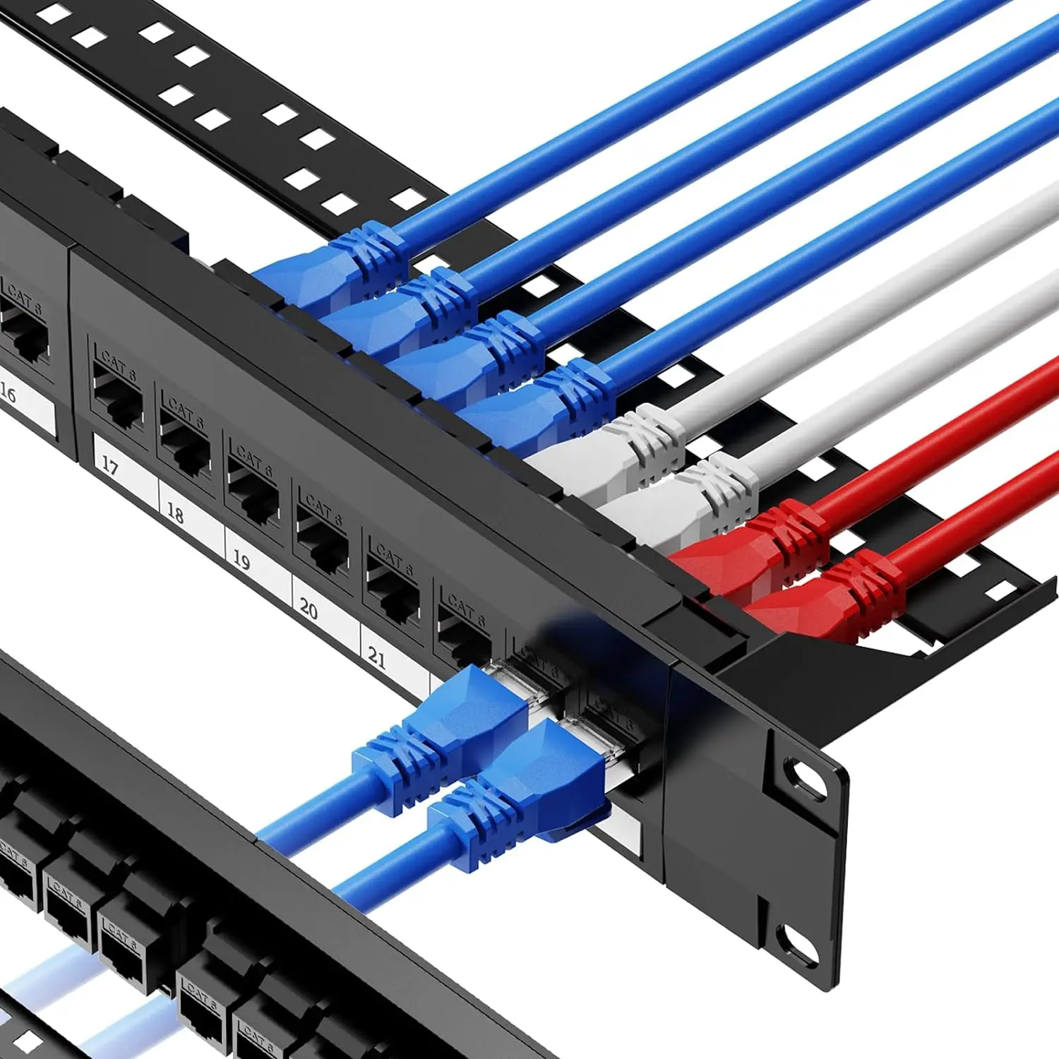 ZoeRax-Patch-Panel-24-Port-Cat6-Cat6a-Cat7-with-Inline-Keystone-10G ...