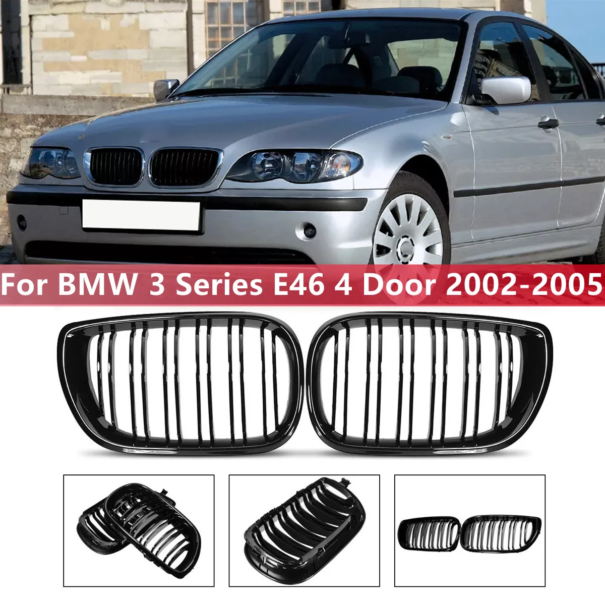 Glossy-Black-Car-Front-Bumper-Kidney-Grill-Double-Slat-Hood-Grille-BMW-S-rie-3-E46.jpg
