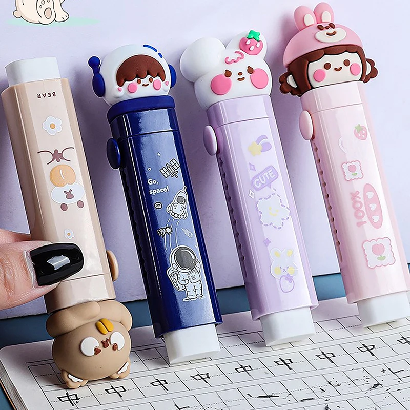 Cat-Paw-Shaped-Erasers-Retractable-Pen-Eraser-Stick-And-Refills-Cute ...