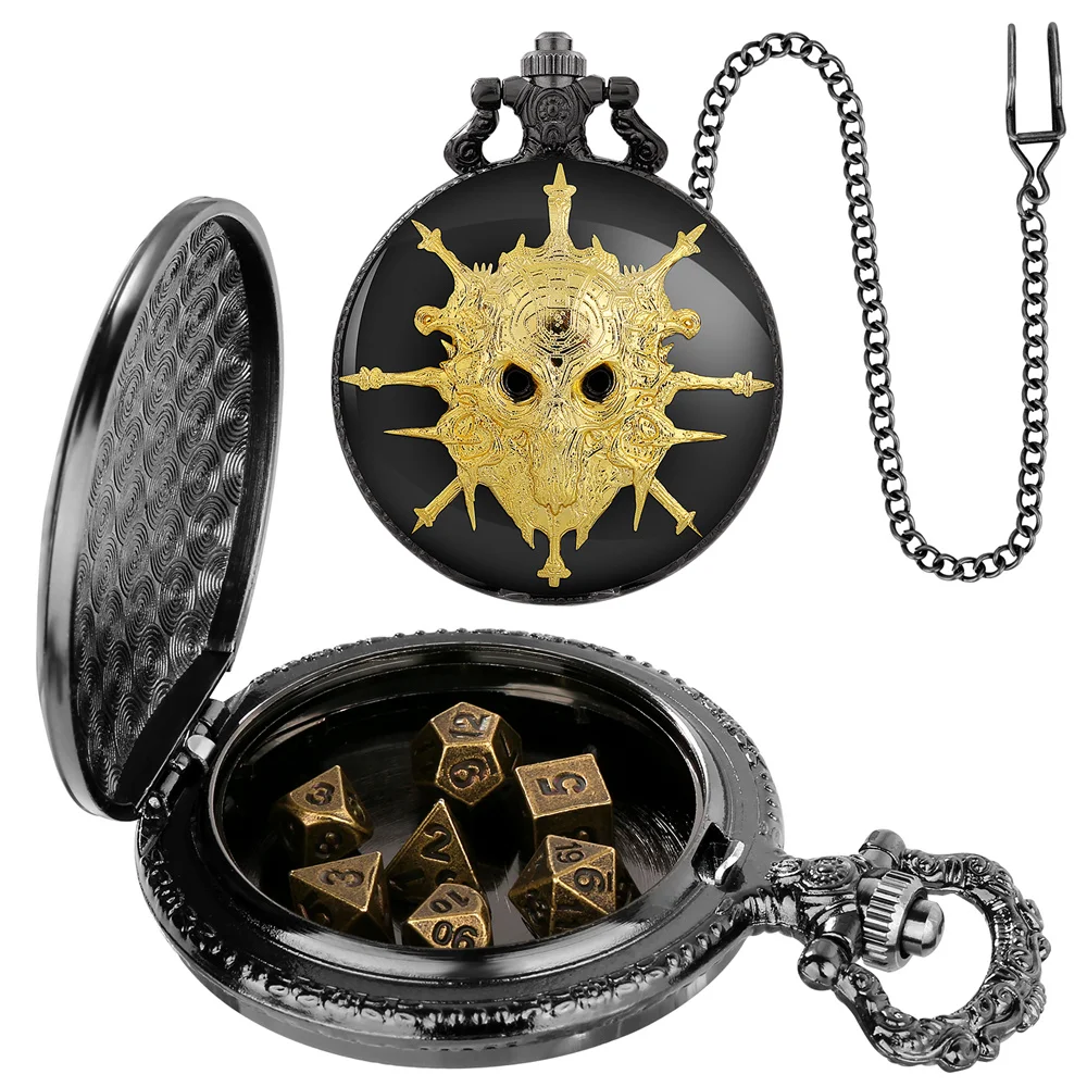 Vintage-Pocket-Watch-Metal-Dice-Pocket-Watch-Case-with-7pcs-DND-Dices ...