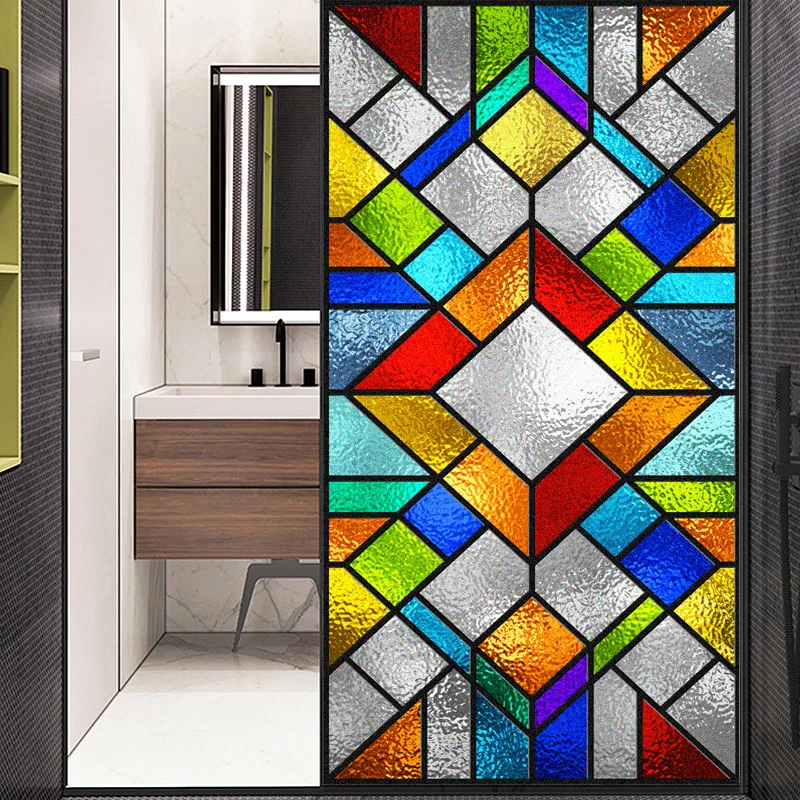 Window-Privacy-Film-Static-Clings-Stained-Glass-Non-Adhesive-Anti-UV ...