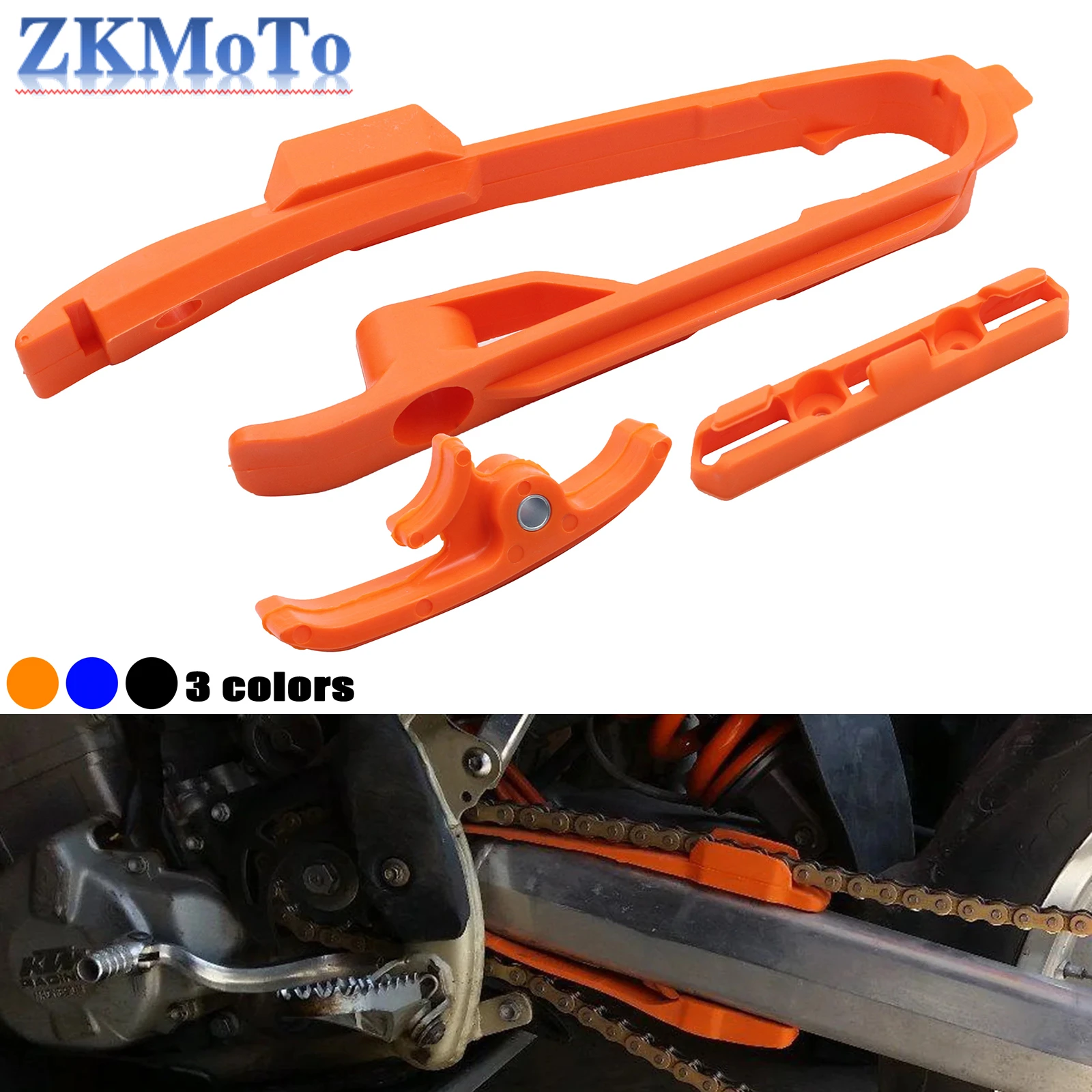 Motocross-Chain-Guide-Slider-Swingarm-and-Brake-Hose-Clamp-For-KTM-SX ...