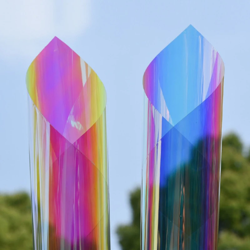 SUNICE-Window-Film-Rainbow-Dichroic-Iridescent-Glass-Foil-Home-Office ...