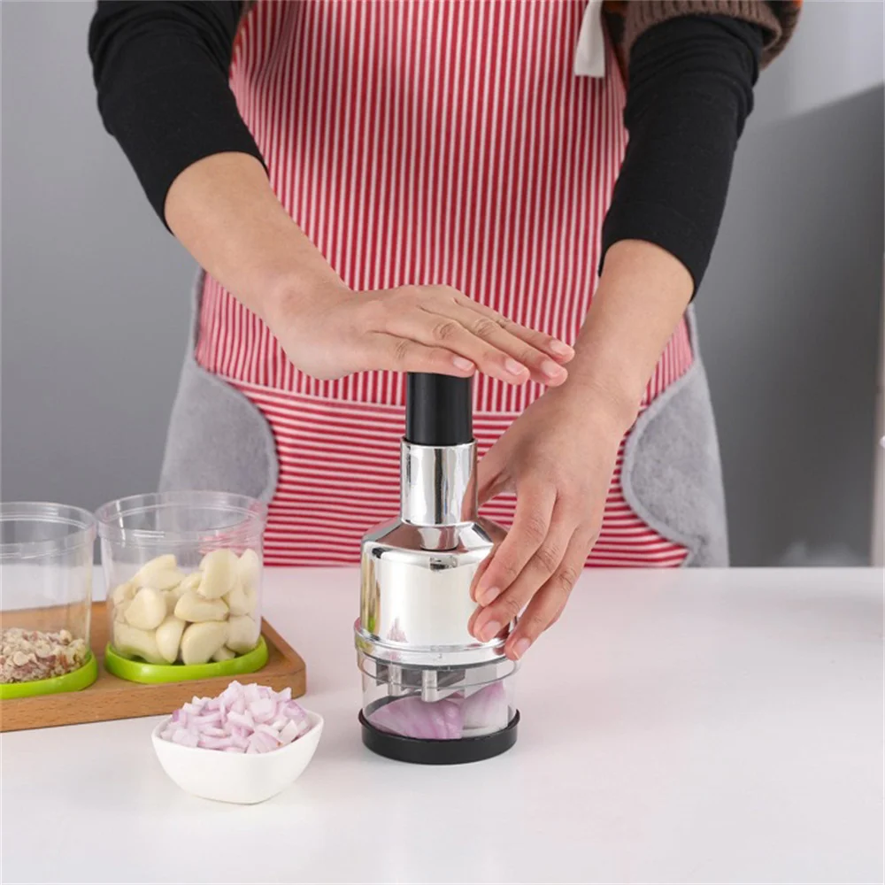 Hand-Press-Cutter-Garlic-Multifunction-Food-Processor-Shredder-Mincer ...