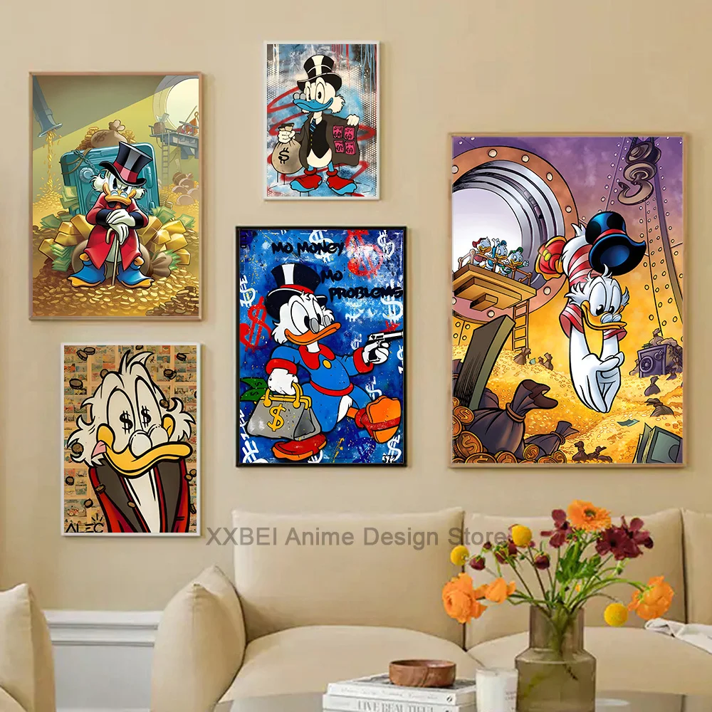 Disney-Popular-Character-Donald-Duck-Graffiti-Poster-Wall-Sticker ...