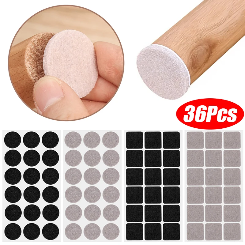 36-18Pcs-Self-Adhesive-Felt-Chair-Leg-Pads-Floor-Protectors-Table ...