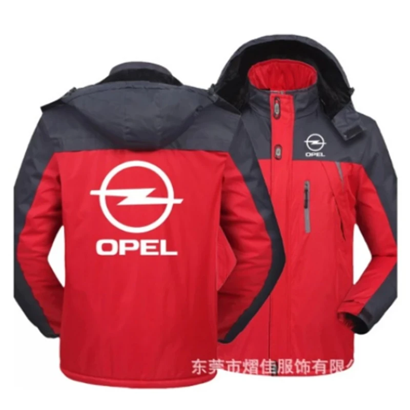 NEW Winter Men OPEL Logo Windproof Hooded Jackets Thick Warm Coats Men ...