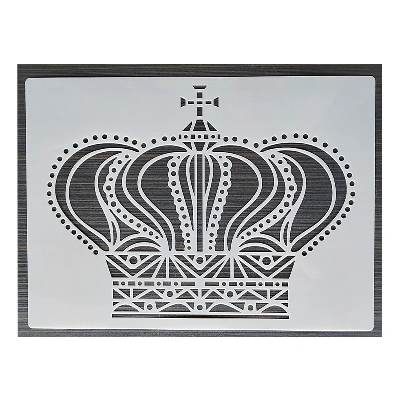 1pcs 21*29cm Crown Template Diy Layering Stencils Wall Painting ...