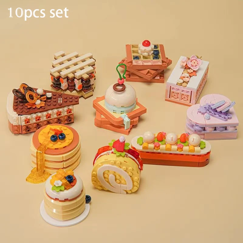 DIY Creativity Delicious Dessert Building Blocks Kit Kitchen Sweet Food ...