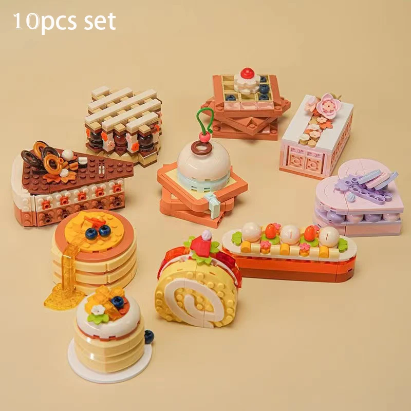 DIY Creativity Delicious Dessert Building Blocks Kit Kitchen Sweet Food ...