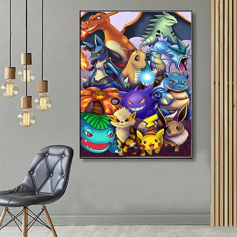 Cartoon-Japanese-anime-5D-DIY-diamond-painting-kit-Pokemon-Pikachu ...