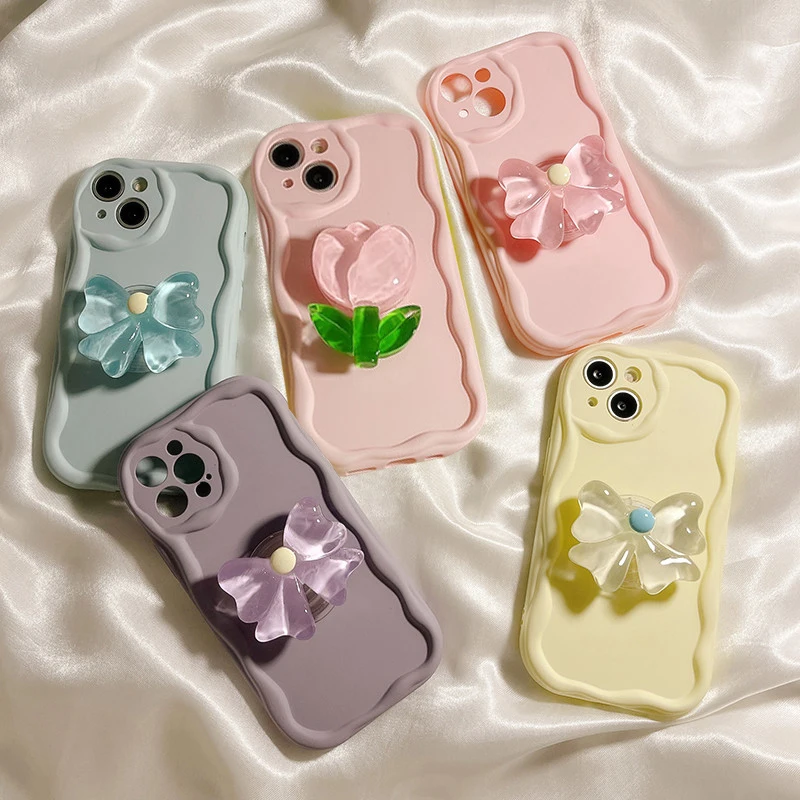 3D-Bow-Flower-Holder-Phone-Case-For-Samsung-Galaxy-A52-A72-A32-4G-Stand ...