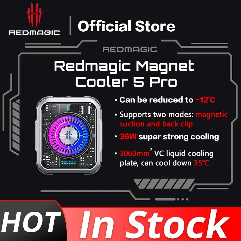 Original-RedMagic-Cooler-5-Pro-Magnet-Smart-FunCooler-RGB-LED-36W-VC ...