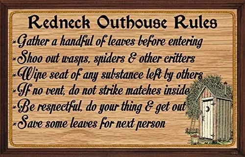 Rustic Outhouse Signs
