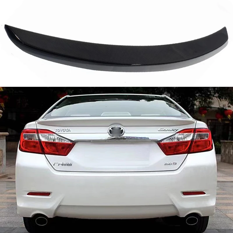 Suitable-for-Toyota-Camry-rear-trunk-lid-spoiler-wing-ABS-carbon-black ...