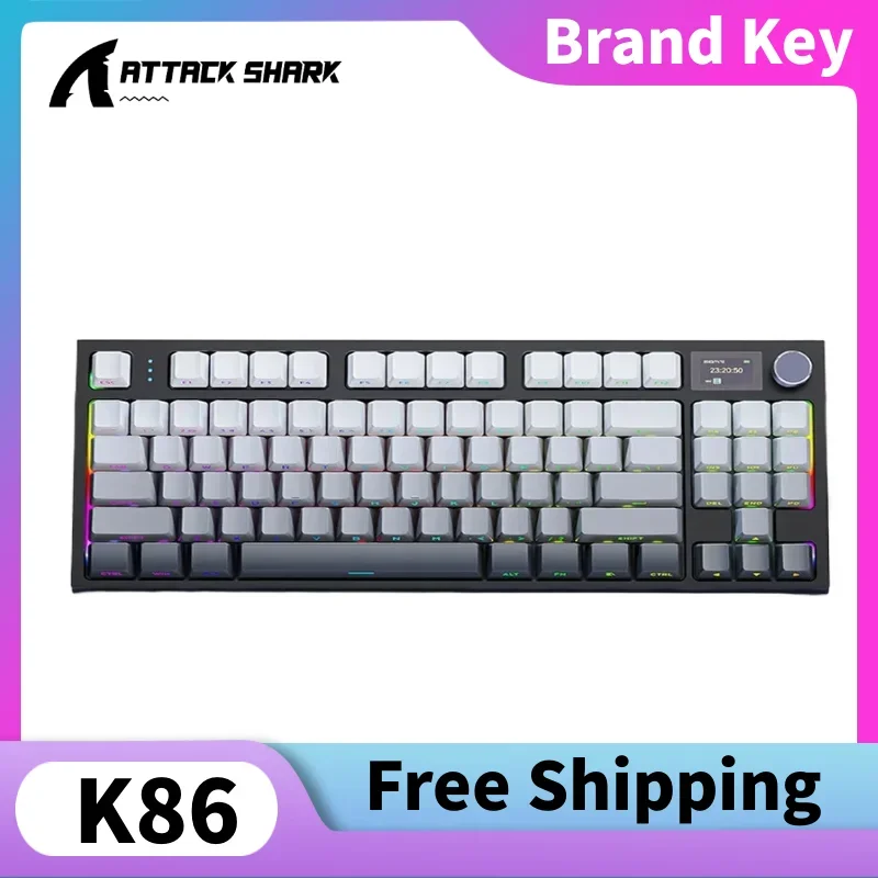 Attack Shark K86 2.4G Wireless Mechanical Keyboard with Multi ...