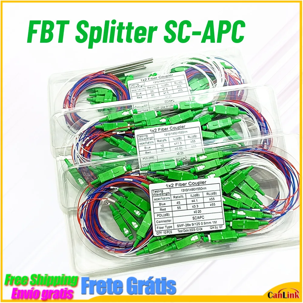 10pcs-lot-Fiber-Optic-FBT-Splitter-SC-APC-1x2-10-90-0-9mm-With ...