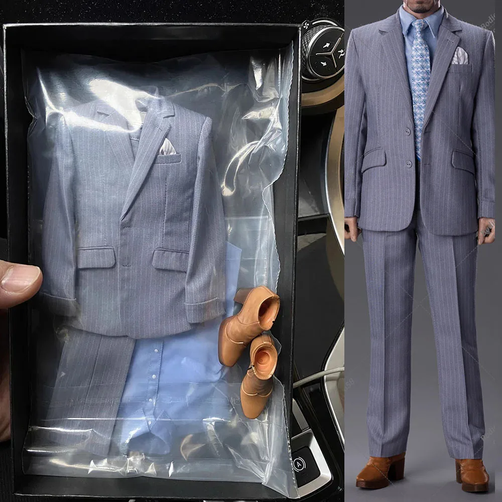 TOPO-TP010-1-6-Scale-Blue-Striped-Suit-Clothes-Set-Model-With-Leather ...