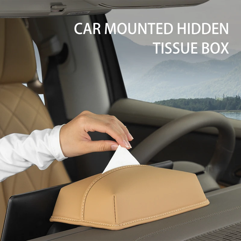 Car-tissue-box-bag-Leather-tissue-storage-bag-Sitting-hanging-and ...