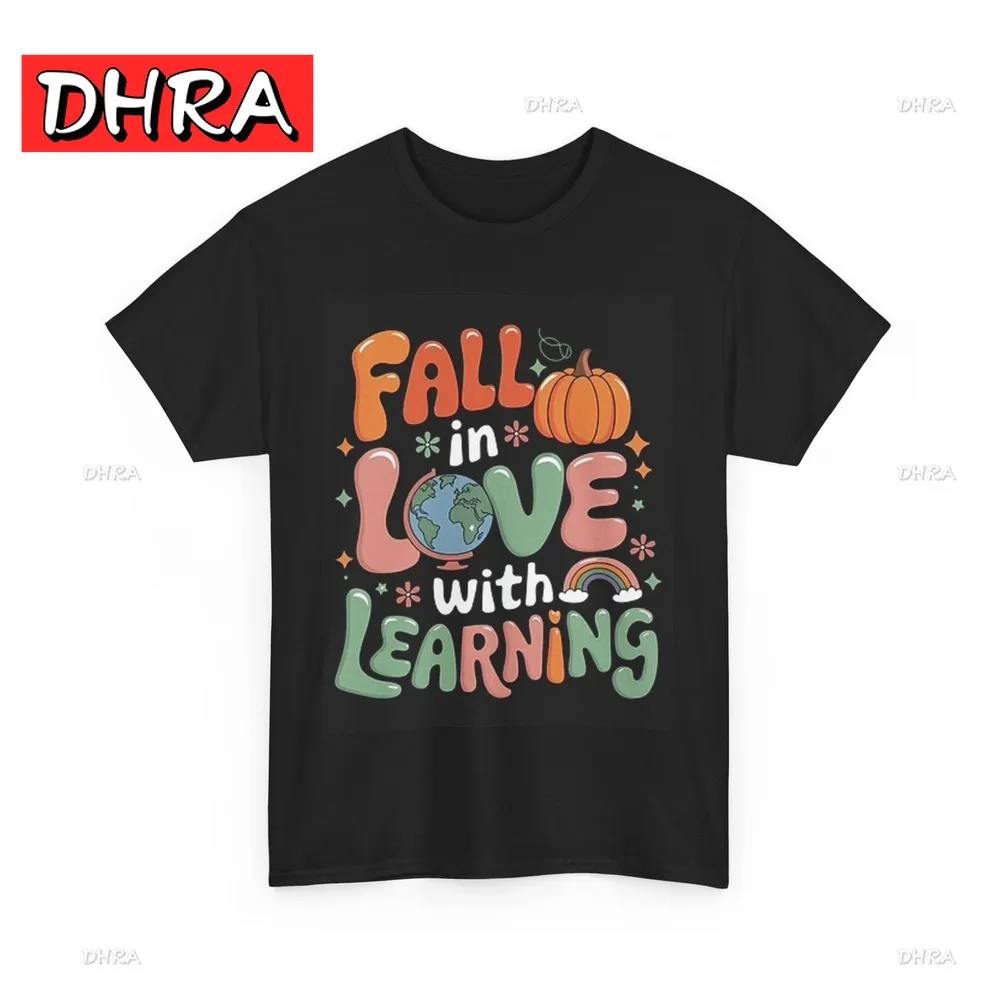 Fall in Love with Learning Graphic T Shirt Teacher Unisex Heavy Cotton ...