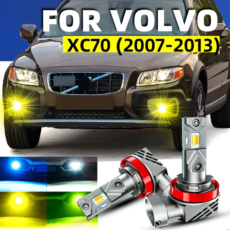 2pcs-Car-LED-Front-Fog-Lights-Bulbs-Dual-Colors-Switchback-White-Yellow ...