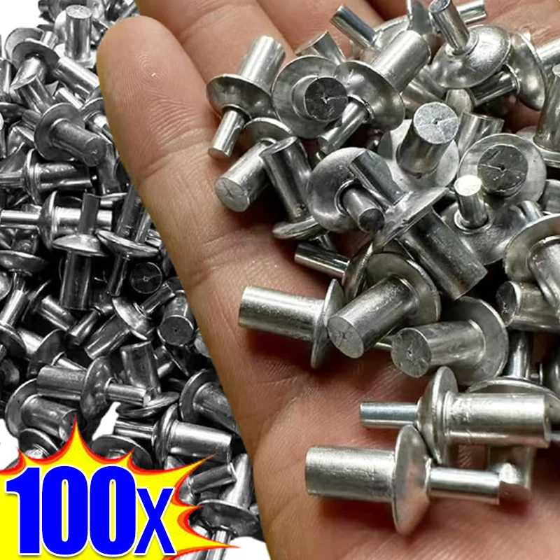 100-10PCS-Hammer-Drive-Rivet-Expansion-Aluminum-Core-Nail-Head-Gypsum ...