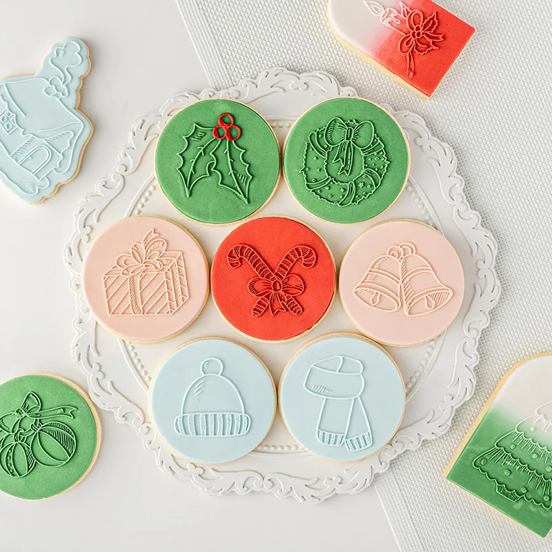 Christmas Pastry Embosser | Christmas Embosser Cookie | Acrylic ...