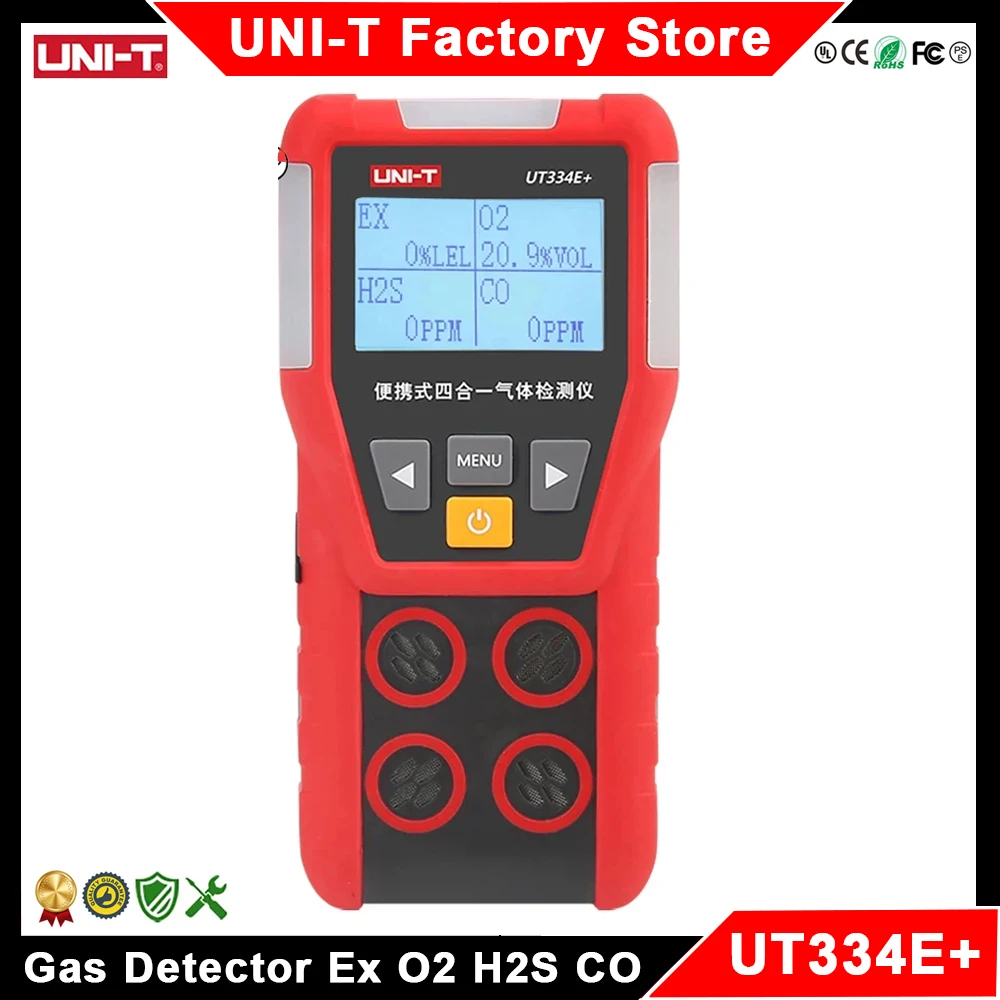 UNI-T-Detector-multigas-UT334E-O2-CO-H2S-Gas-Combustible-ox-geno-mon ...