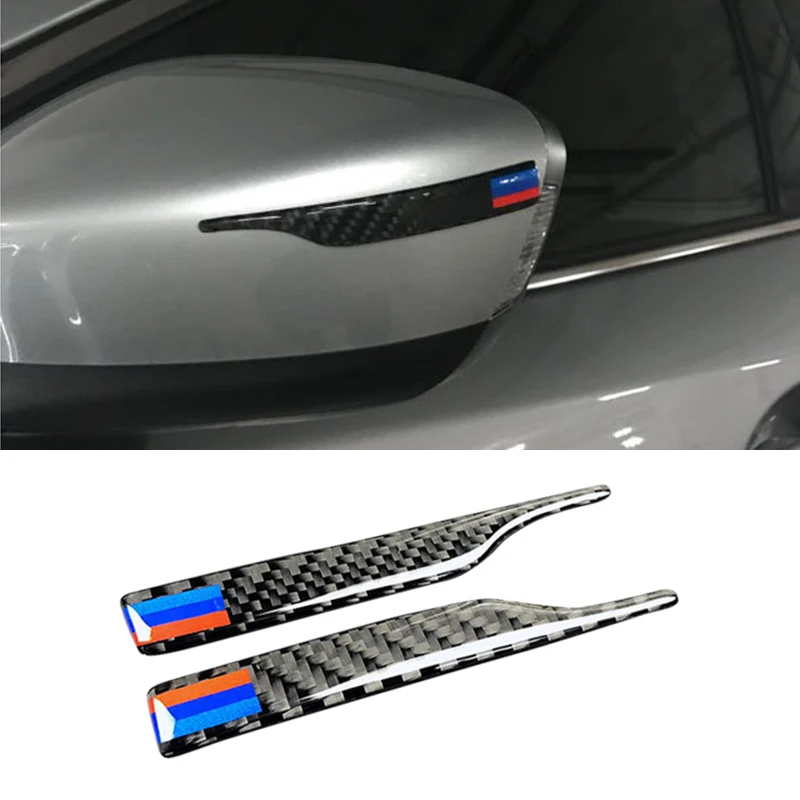 2pcs Carbon Fiber Anti-collision Bumper Sticker Rearview Mirror Anti ...