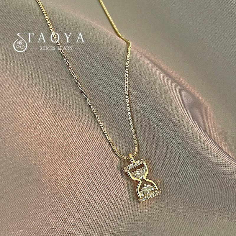 Fashionable Design Inlaid With Zircon Hourglass Pendant Gold Color ...