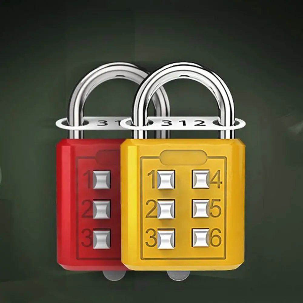 6-Digit-Button-Combination-Password-Lock-Portable-Travel-Anti-theft ...