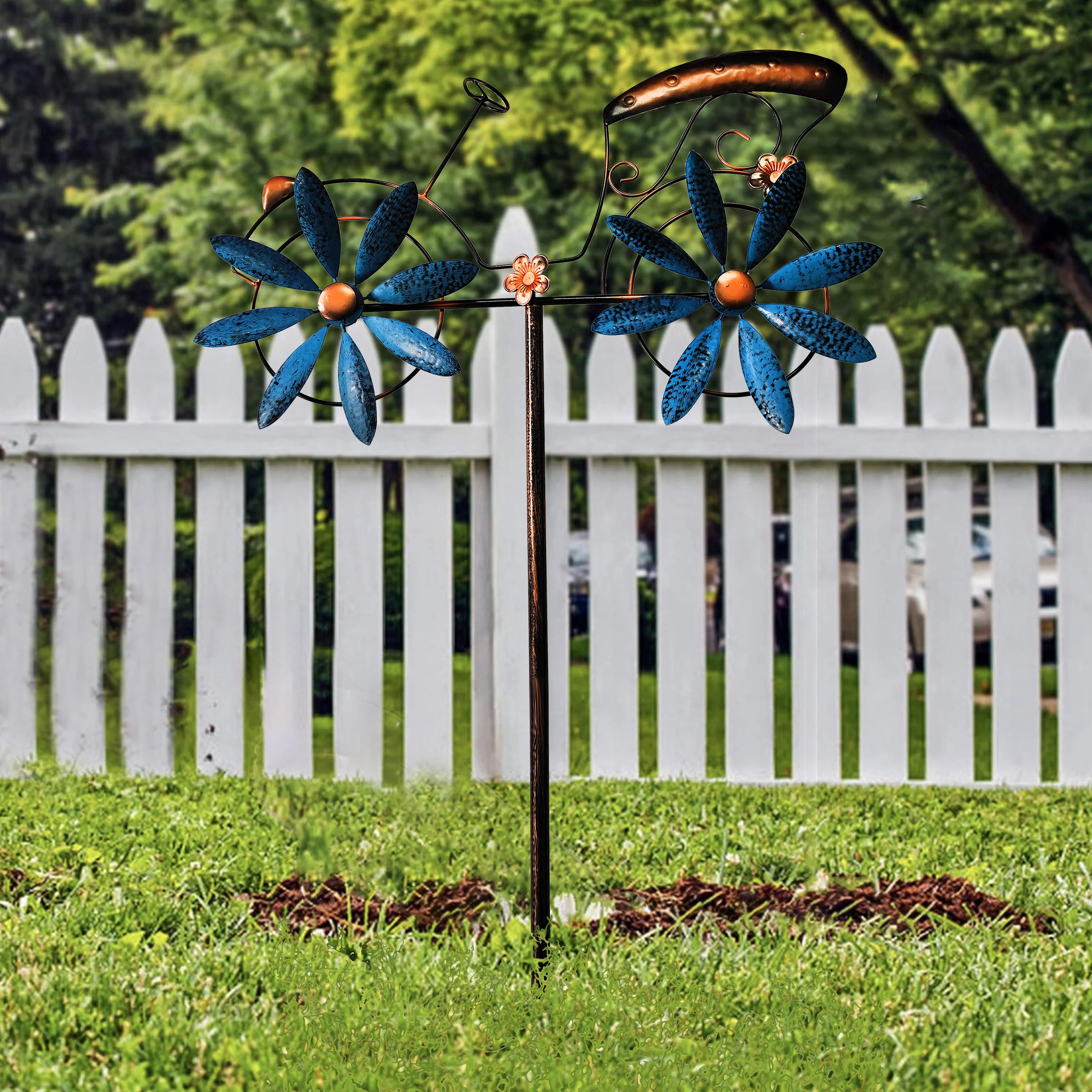 Unique-and-Whimsical-Garden-Windmill-Bicycle-Windmill-Design-Creative ...