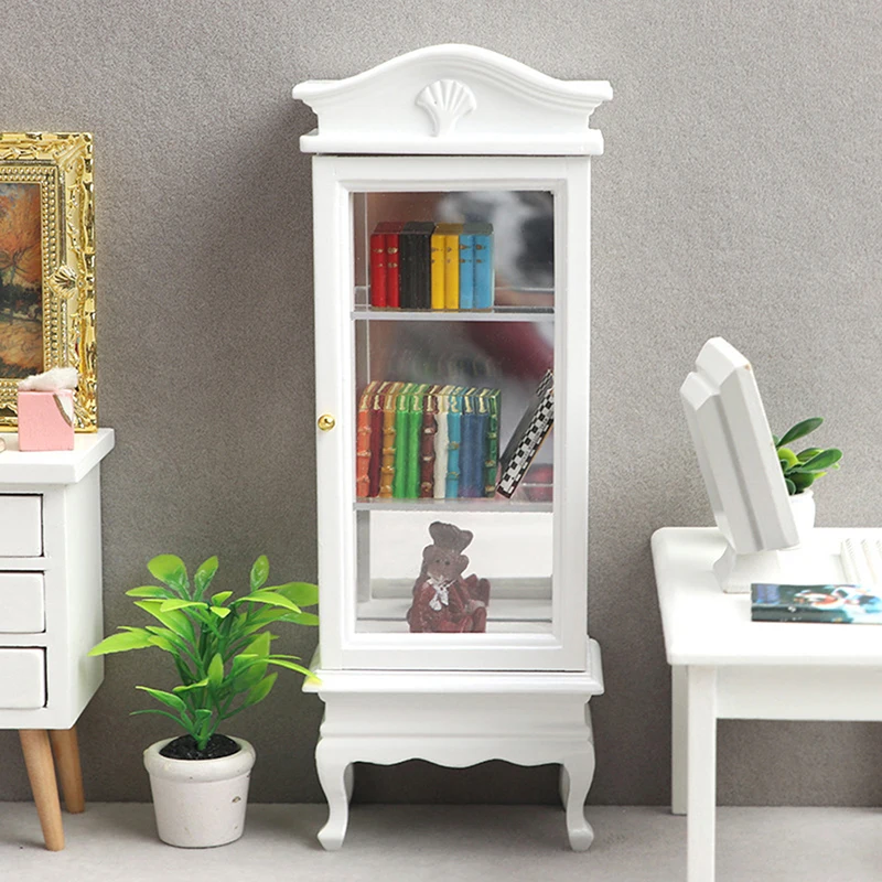 1:12 Dollhouse Miniature Cabinet Storage Box Single Door Showcase ...