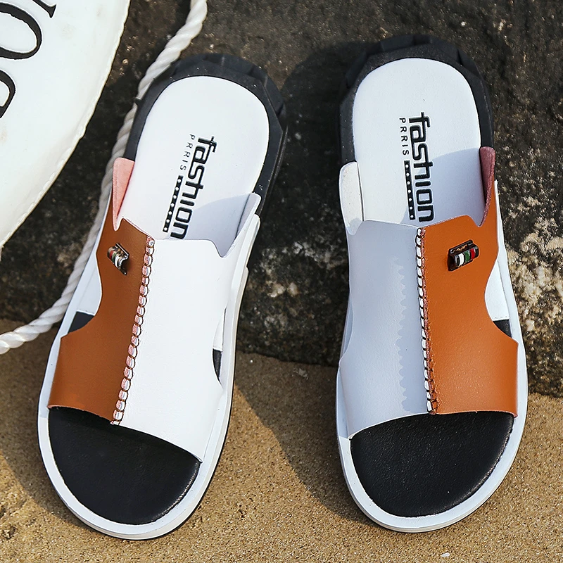 Beach Slippers Men Summer | Men's White Sandals | Men's Summer Sandal ...