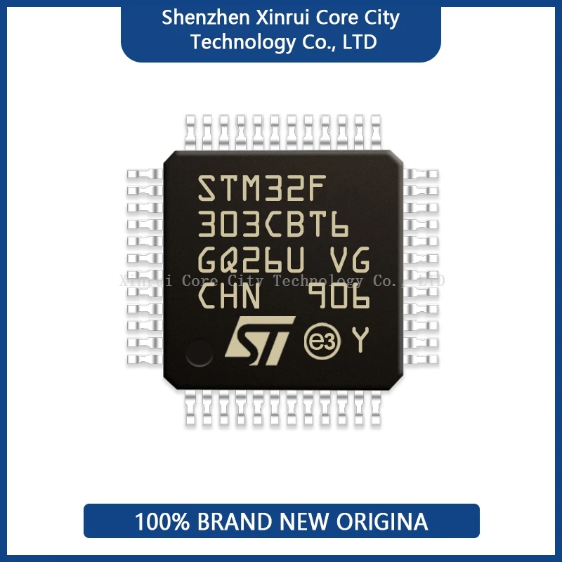 100% IC STM32F303CBT6 STM32F303 STM32F MCU Original ensamblado chip de módulo de ...