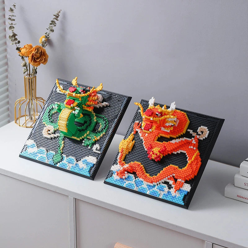 3D-Chinese-Dragon-Building-Blocks-Diy-Animal-Murals-Decoration ...