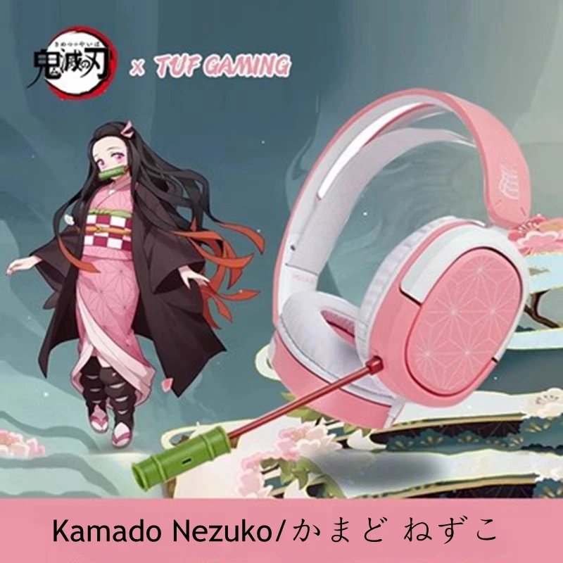 Anime Demon Slayer Collaboration Headset Gaming Headphones Tanjirou ...