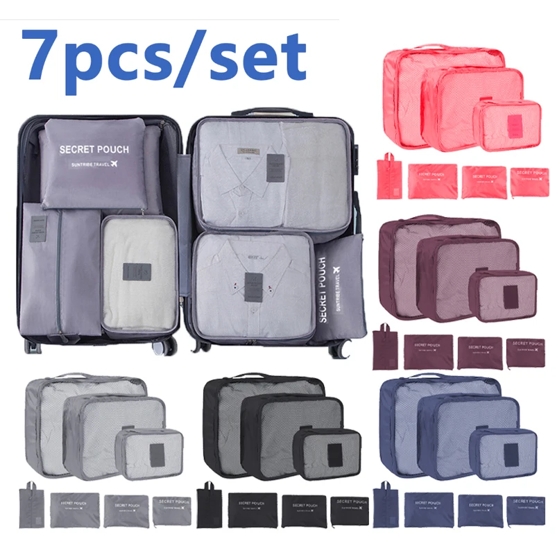 1-6-7PCS-Set-Travel-Storage-Bag-Large-Capacity-Suitcase-Storage-Luggage ...
