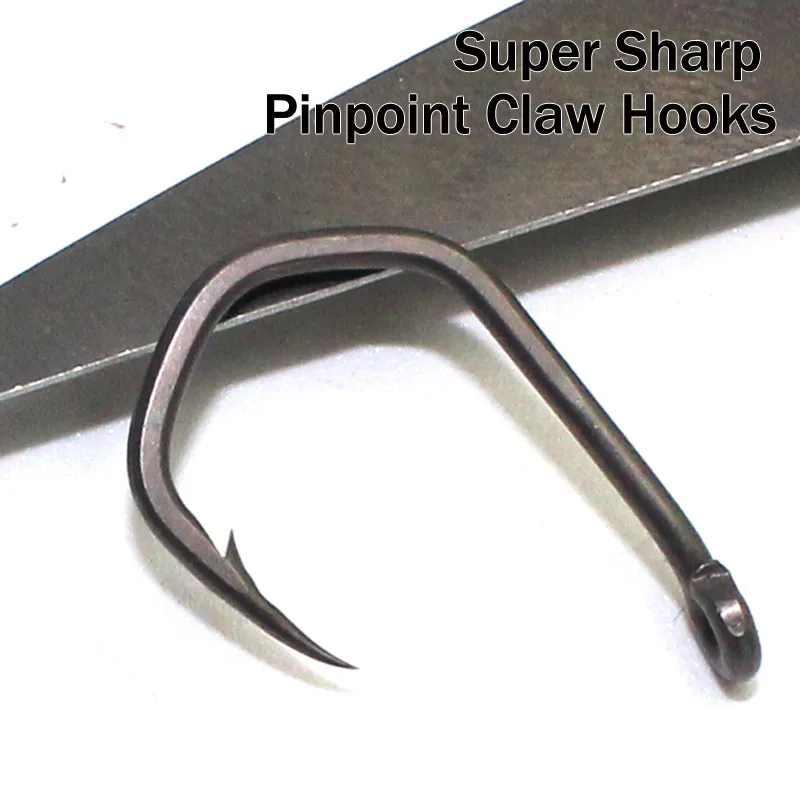 20PCS PTFE Coated Carp Fishing Hooks High Carbon Steel Fishhooks Matt ...