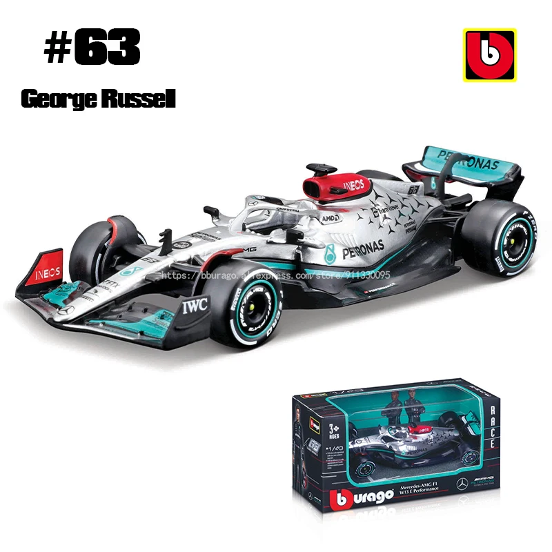 Bburago-1-43-el-ltimo-63-Russell-2022-F1-mercedes-amg-Team-W13-44-veh ...