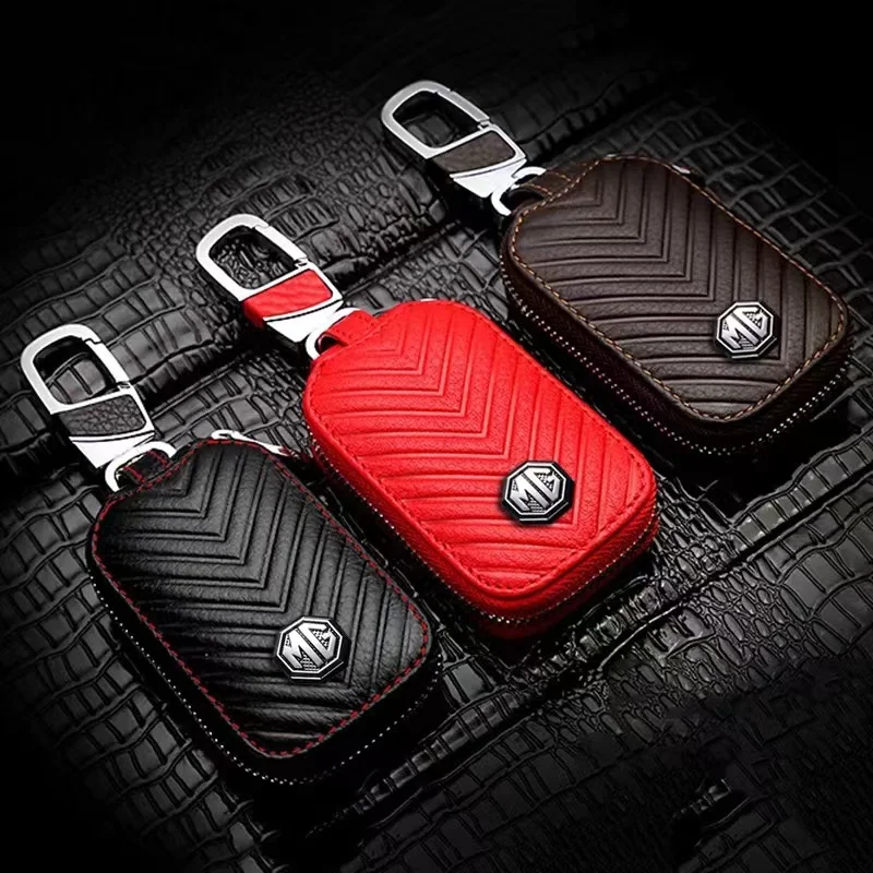 Leather Car Key Case For MG 6 ZS HS MG3 Rui Teng MG5 Rui Xing MG6 ...