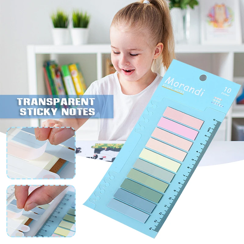 Newly Transparent Sticky Portable Multipurpose Ruler Note Pad for ...